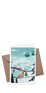 Weihnachtskarten & Umschläge I 20er oder 8er Set I Premium Klappkarten B6 I NORDIC-Edition I für ...