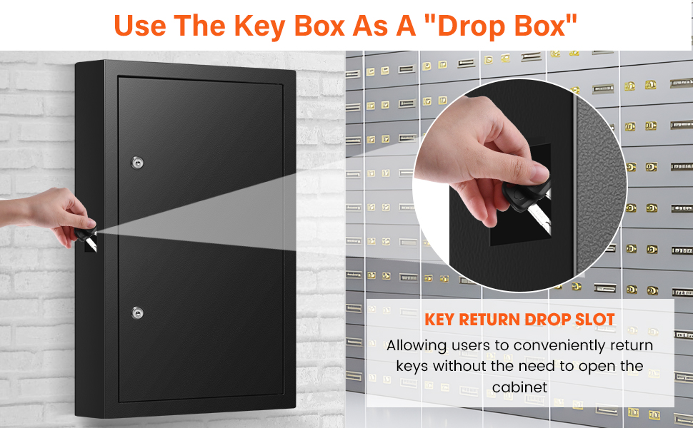Amazon.com: Nebakne 200 Keys Dual Lock Key Cabinet, Anti-Theft Key Lock Box with Key Tags ...