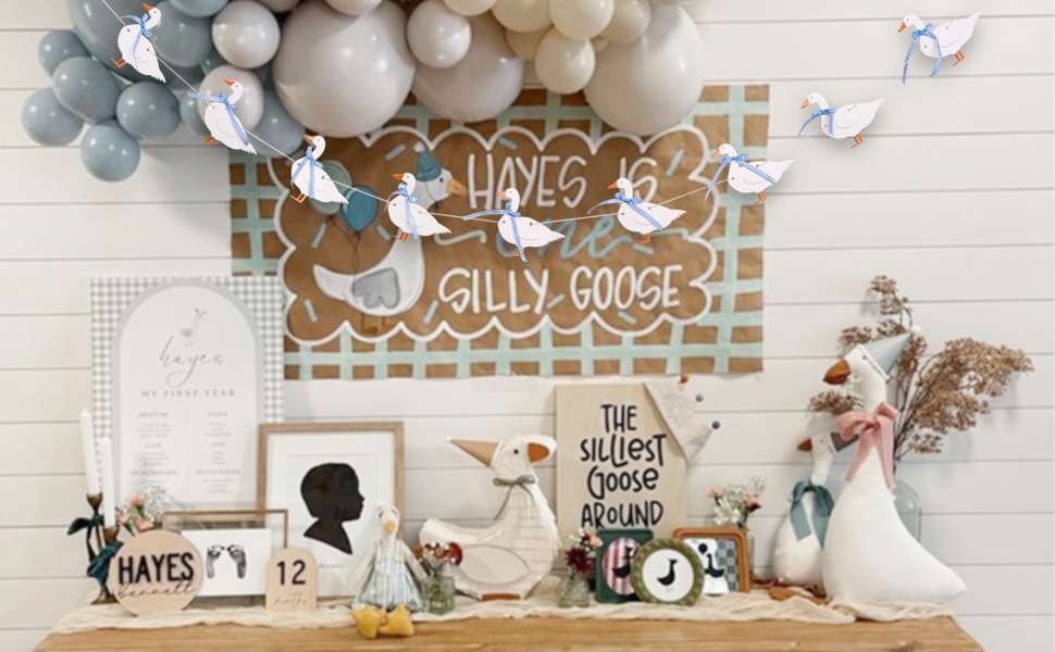 Amazon.com: ZAIBIANHAO Goose Theme Banner - Goose Baby Shower Garland ...