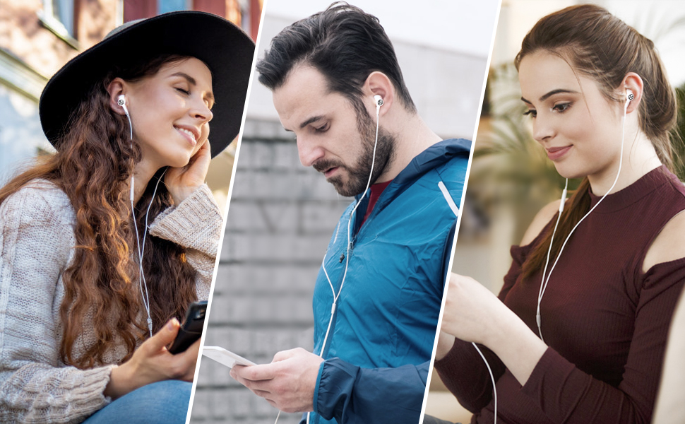 USB C Headphones, USB C Earphones Magnetic USB Type C Headphones Earbuds with Mic for Google ...