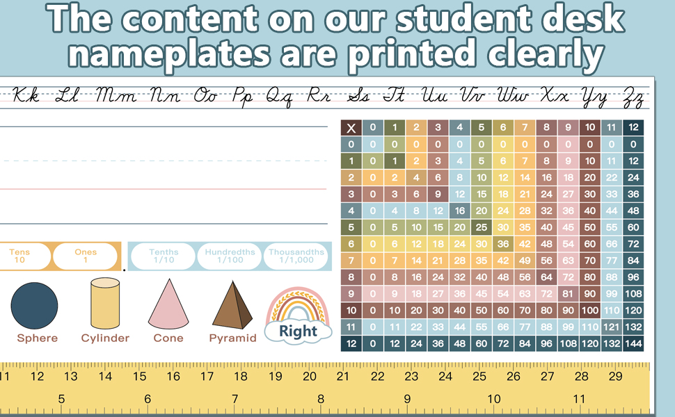 Amazon.com: 48 Pcs Student Desk Name Tags for Classroom- Waterproof ...