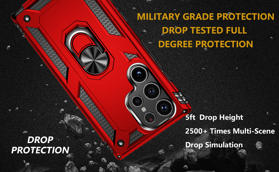 Amazon.com: Dionsibei Military Grade Drop Impact for Samsung Galaxy S24 Ultra Case 360 Metal ...