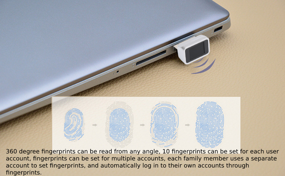 Amazon.com: GOWENIC Smal USB Fingerprint Reader, USB Fingerprint Logger ...