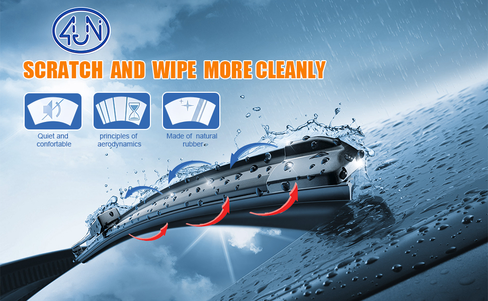 Amazon.com: Car Windshield Wiper Blade Refills, Front Frameless Silicone Strips, 28inch ...