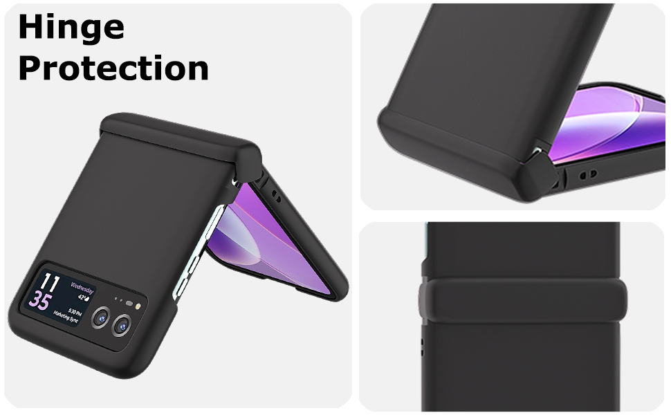 Amazon.com: YQODSZ for Motorola Razr 2023 Case & Rear Camera Protector, Slim Phone Case with ...