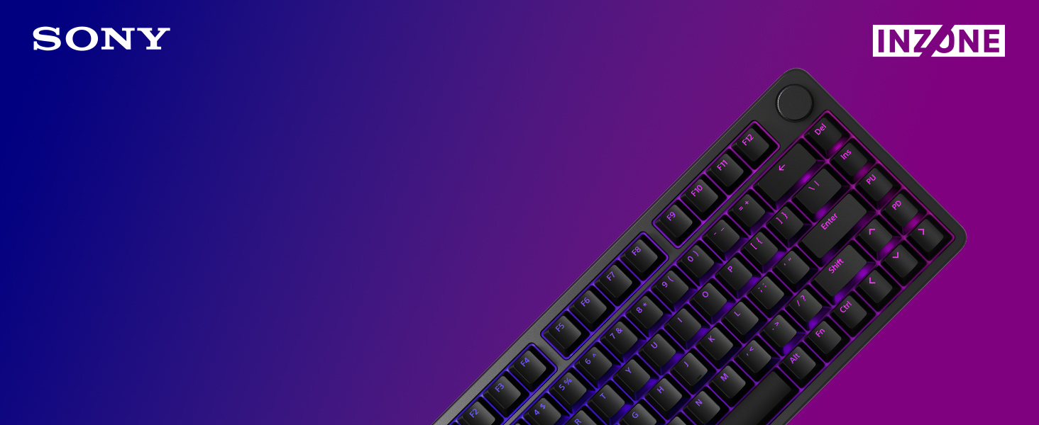Amazon.com: Sony INZONE KBD-H75 75% Wired Aluminum Chassis Gaming Keyboard, Hall-Effect Switch ...