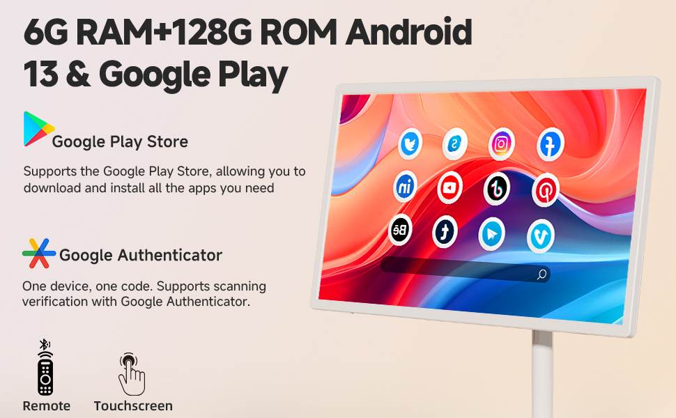 Amazon.com: AOKER 32" Rolling Smart Touch Screen TV - 1080P FHD ...