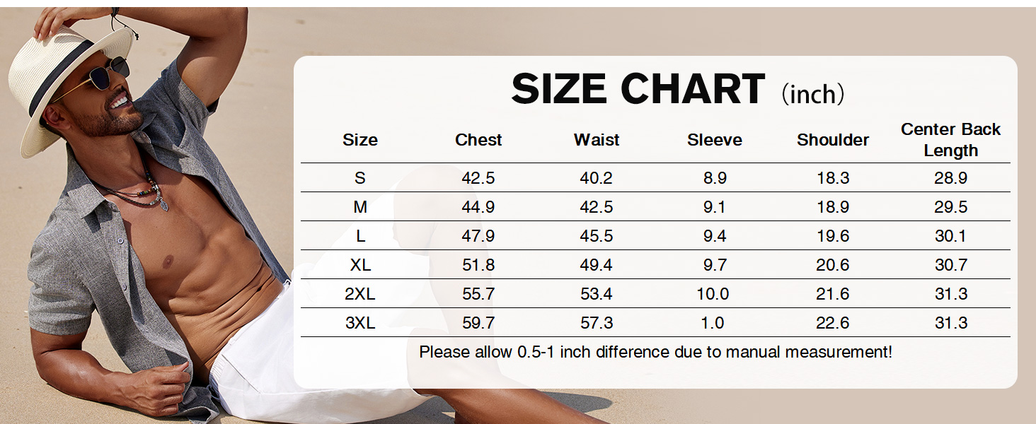 Amazon.com: COOFANDY Men's Linen Short Sleeve Button Down Shirts Casual Summer Beach Vacation ...