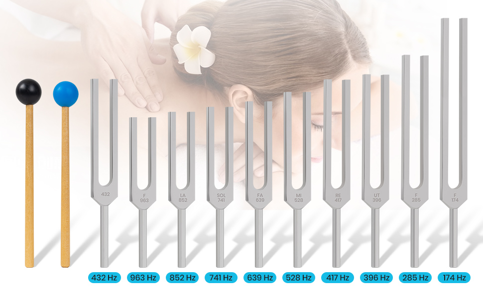 Amazon.com: Chakra Tuning Fork Set, 10 Soul Tuning Forks Set, 128hz Tuning Forks Chakra Set ...