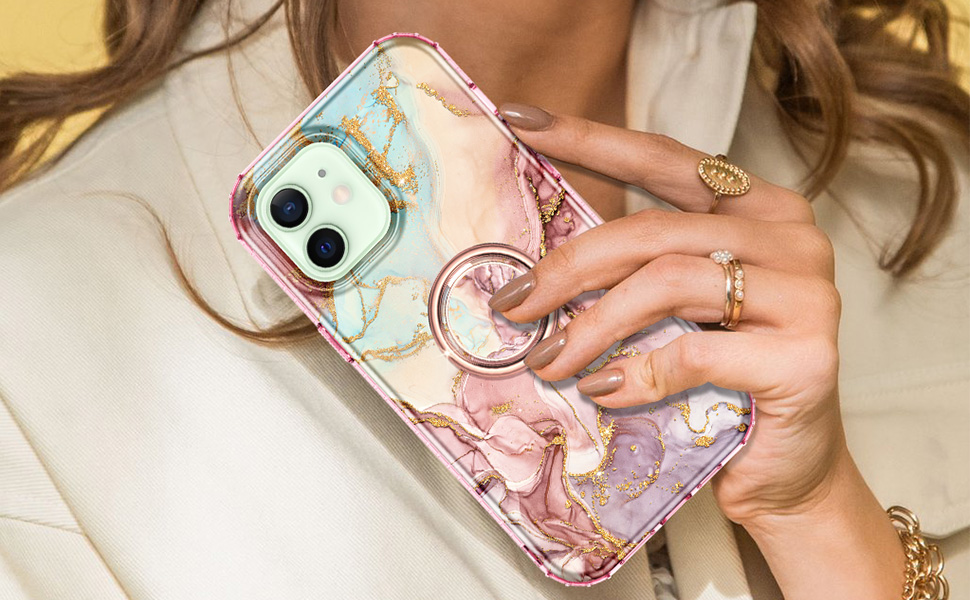 Amazon.com: Btscase for iPhone 12/iPhone 12 Pro Case 6.1 Inch,Built-in Screen Protector with 360 ...