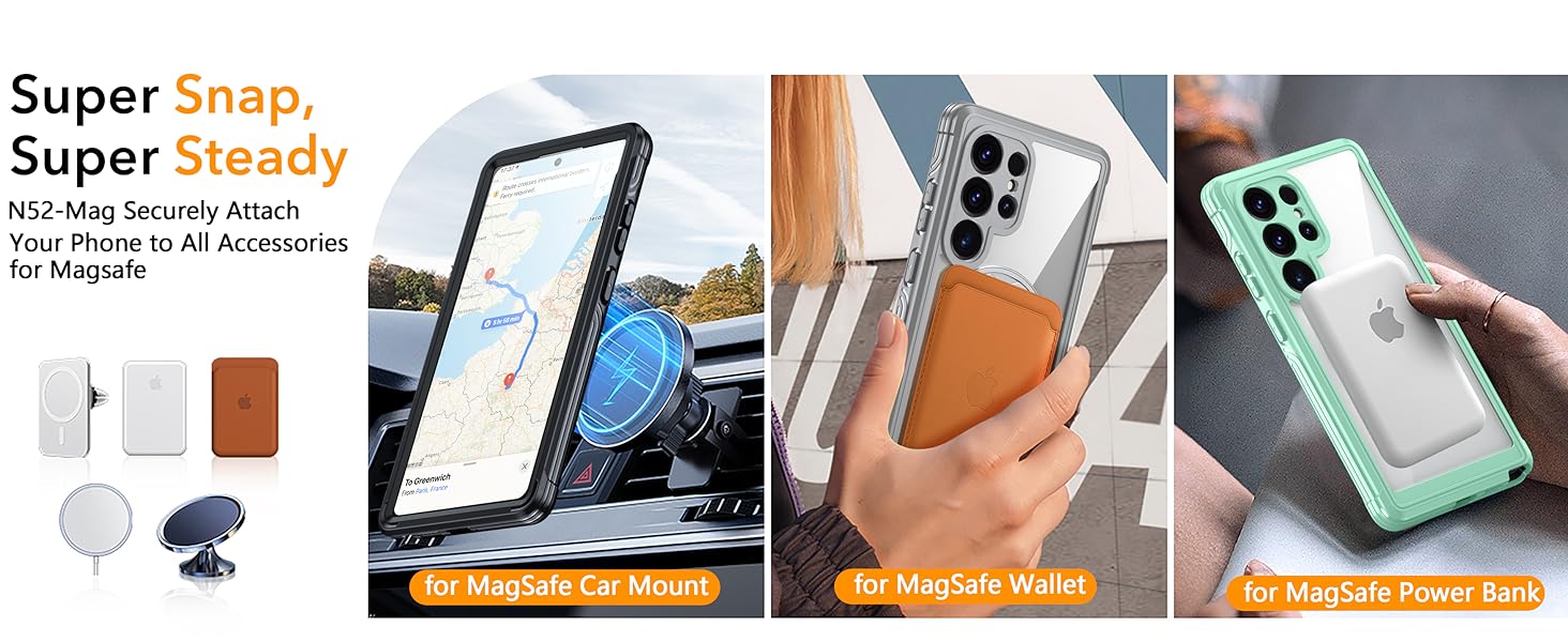 Amazon.com: Nineasy 360° Rotatable Magnetic Stand for Samsung Galaxy S25 Ultra Case[Fit for ...