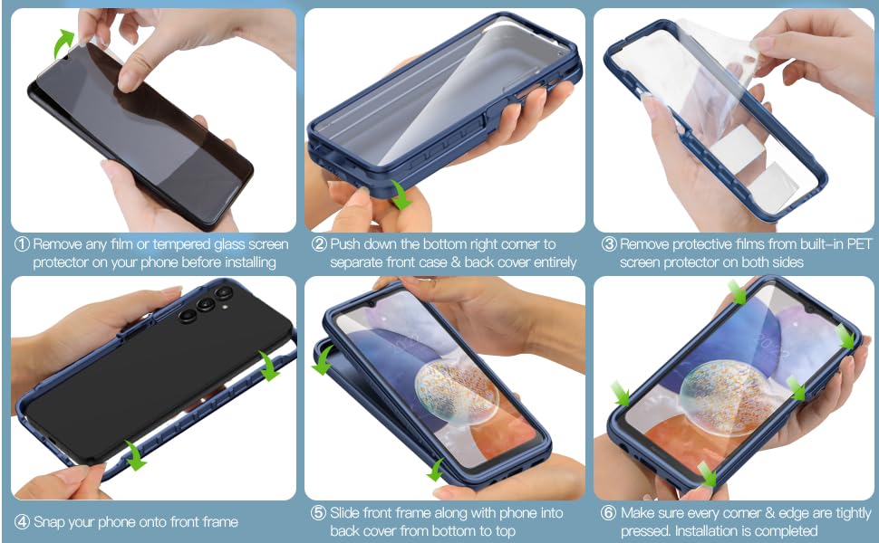 Amazon.com: FNTCASE for Samsung Galaxy A14-5G Case: Shockproof Silicone Protective Phone Case ...