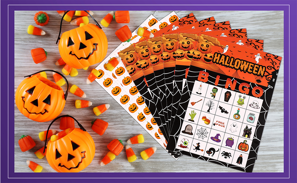 Amazon.com: 40 Players Halloween Bingo Game Cards - Hallowmas Goodie ...