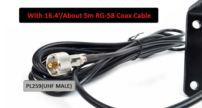 Amazon.com: HYS Pre-Tuned 462-467MHz UHF Amateur GMRS Base Antenna, 6.5dBi 3.6ft Vertical Base ...