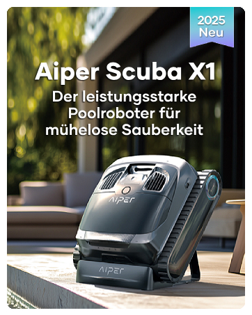 (2025 Upgrade) AIPER Scuba S1 Poolroboter Boden und Wand, Wasserlinienreinigung, 3μm Ultrafeiner ...