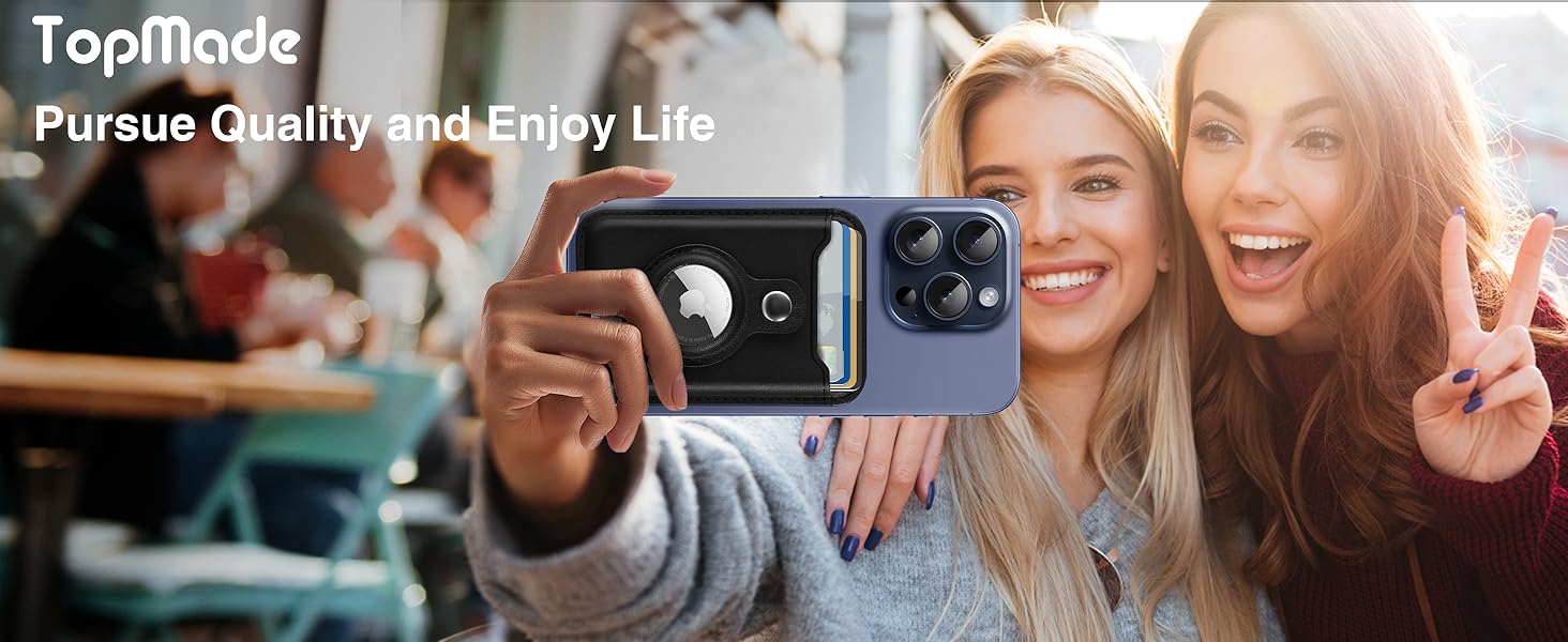 Amazon.com: TopMade for Magsafe Wallet with AirTag Holder, Magnetic Wallet Card Holder for ...