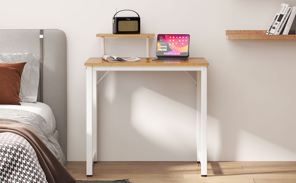 SogesHome Computertisch 80 cm Schreibtisch Arbeitstisch mit Speicherplatine Bürotisch für PC und ...