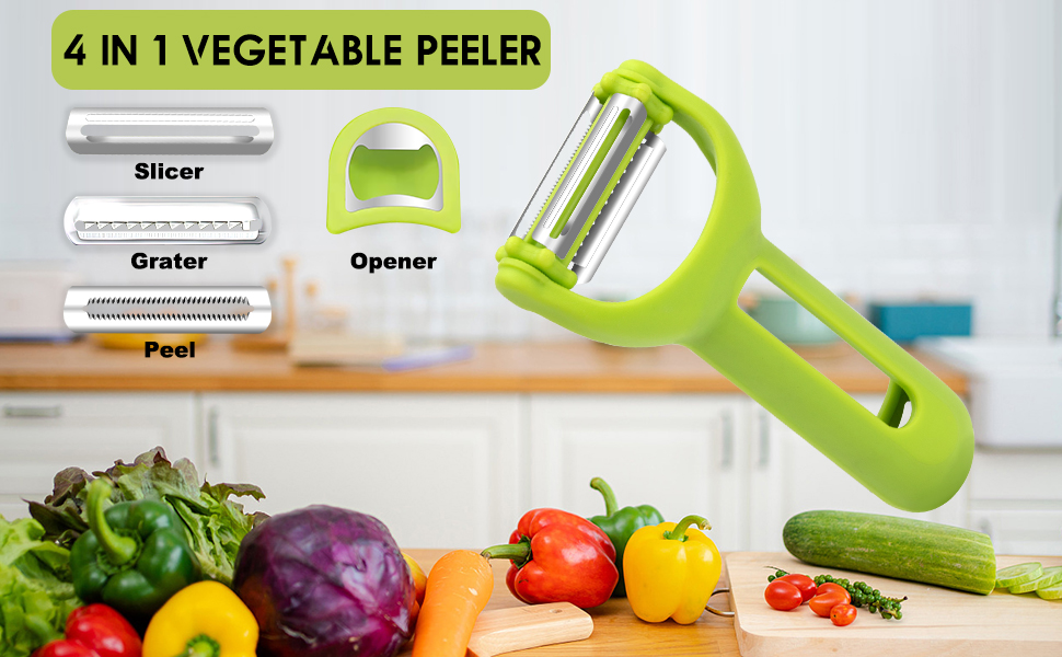 3 in 1 Vegetable Potato Peelers, Vegetable Peeler, Veggie Salad, Apple Zucchini Veggie Peeler ...