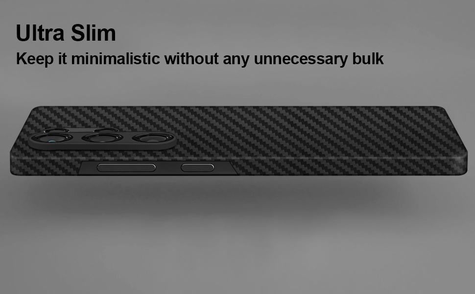 Amazon.com: Lenpiti Slim Carbon Fiber Case for Samsung Galaxy S25 Ultra, Thin 1500D Aramid Fiber ...