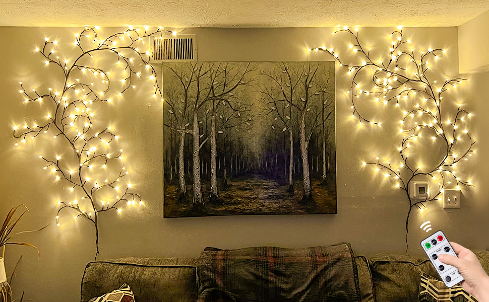 Amazon.com: SZMiNiLED Enchanted Willow Vine Lights with Remote：Christmas Decorations 144 LEDs ...