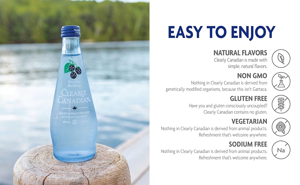 Amazon.com : Clearly Canadian - Sparkling Spring Water Beverage - Case of 12 Bottles - 11 Fl. Oz ...