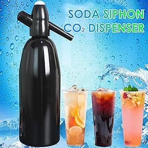 Amazon.com: Soda Siphon, 1L Carbonated Water Machine, Soda Maker, Portable Aluminium Sparkling ...
