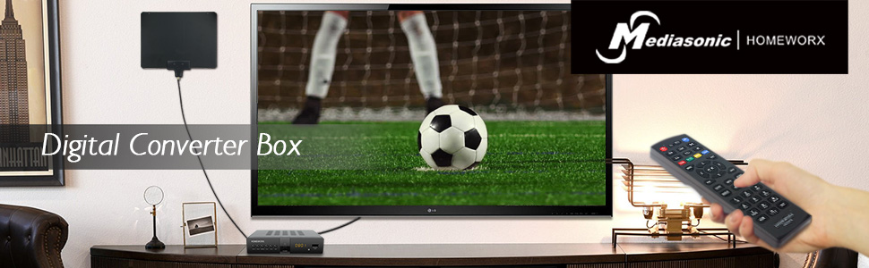 Digital Converter Box by Mediasonic HomeWorx (HW250STB) - ATSC With TV Tuner, Recording, USB ...