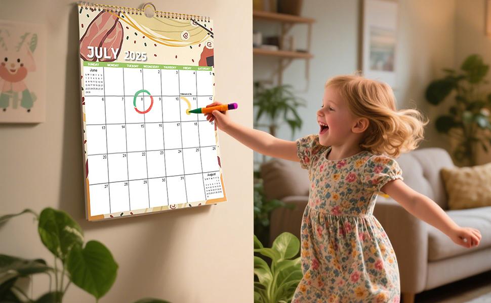 Calendrier Mur 2025-2026 – Mensuel Suspendu | Grands Blocs Lignes | Juillet 2025 - Décembre 2026 ...