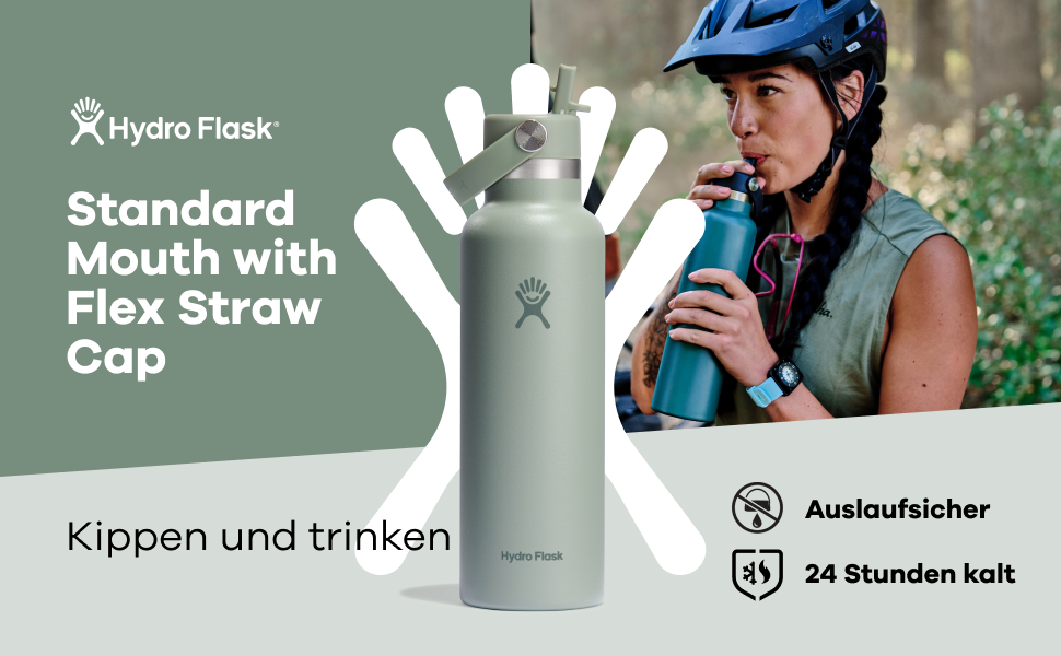Hydro Flask - Standard Mouth Water Bottle 621 ml (21 oz) - Vacuum Insulated Stainless Steel ...
