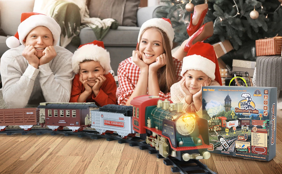 Amazon.com: Remote Control Train Set - Electric R/C Train Toy for Kids w/ Smokes,Lights & Sound ...