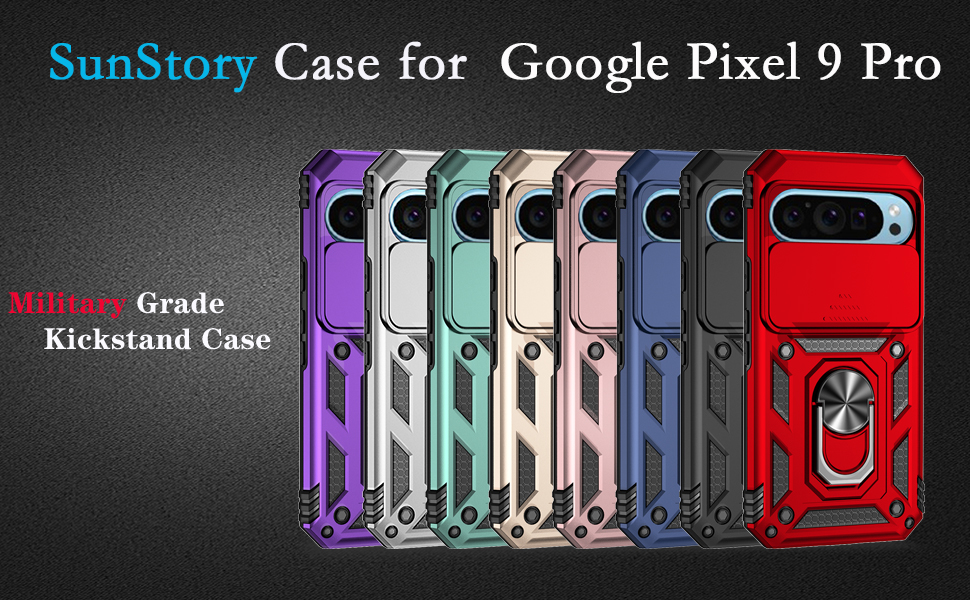 Amazon.com: SunStory Phone Case for Google Pixel 9 / Pixel 9 Pro Case with HD Screen Protector ...