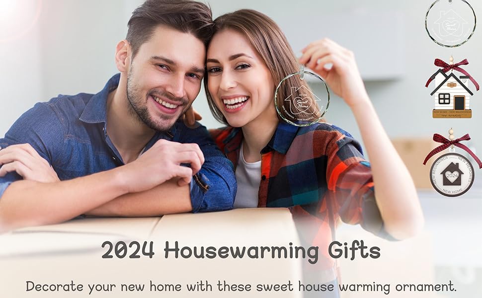 Amazon.com: New Home Ornament 2024, House Warming Gifts Glass New Home Housewarming Gifts ...