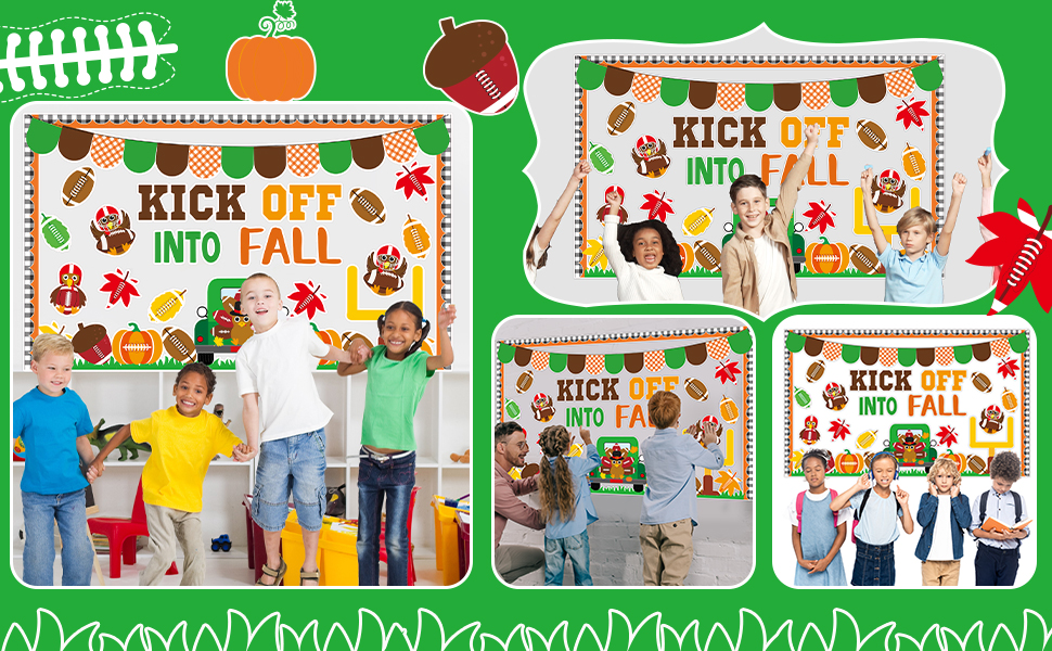 Amazon.com : Fall Football Bulletin Board Kick Off into Fall Bulletin ...