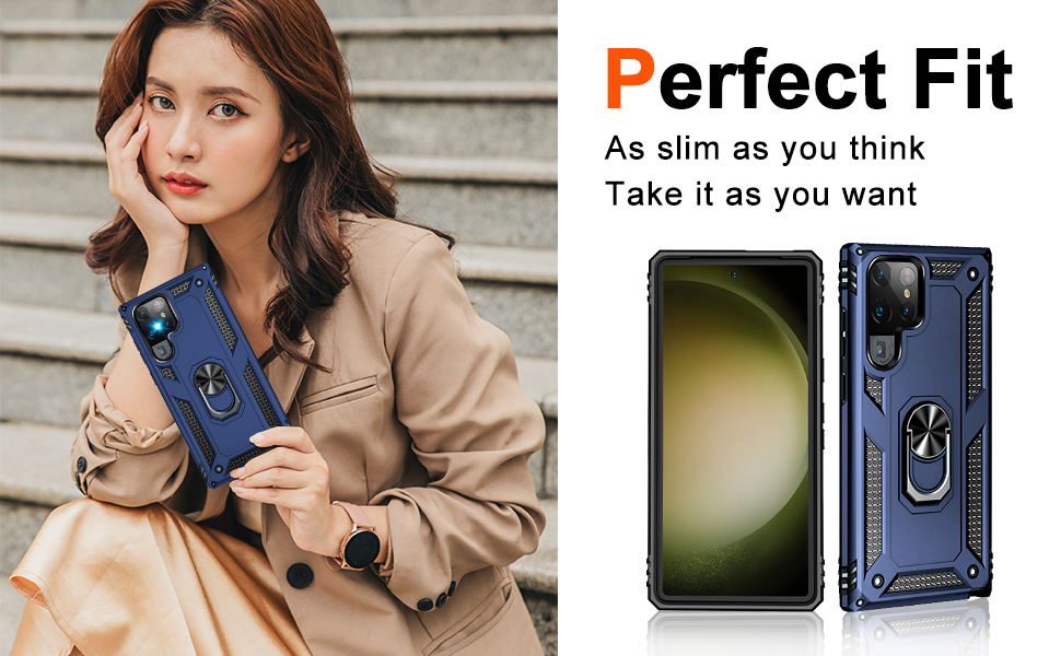 REALCASE Samsung S23 Ultra 5G Back Cover Case | Heavy Duty PC Hybrid Shock Proof Armor Defender ...