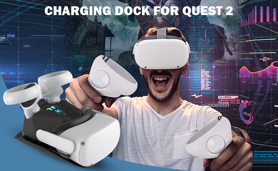 Amazon.com: Charging Dock for Oculus Quest 2, Magnetic Charging Station ...