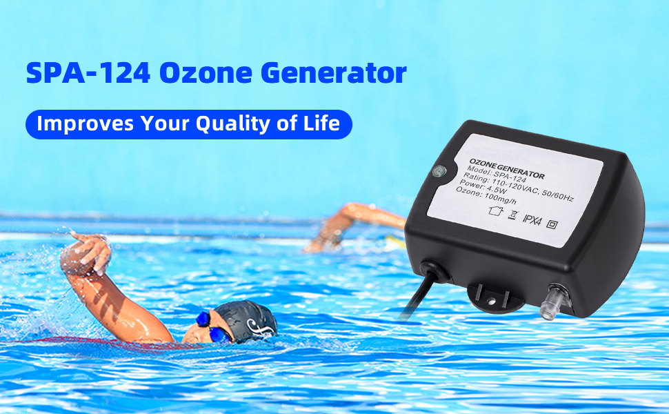 Amazon.com: Elecpluway 100mg/h Spa Ozone Generator, 50/60Hz Mini Cold Plunge Ozone Generator ...