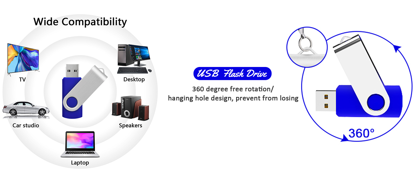 Amazon.com: KEXIN Flash Drive 50 Pcs 32GB USB Flash Drive Thumb Drive USB 3.0 Swivel Jump Drive ...