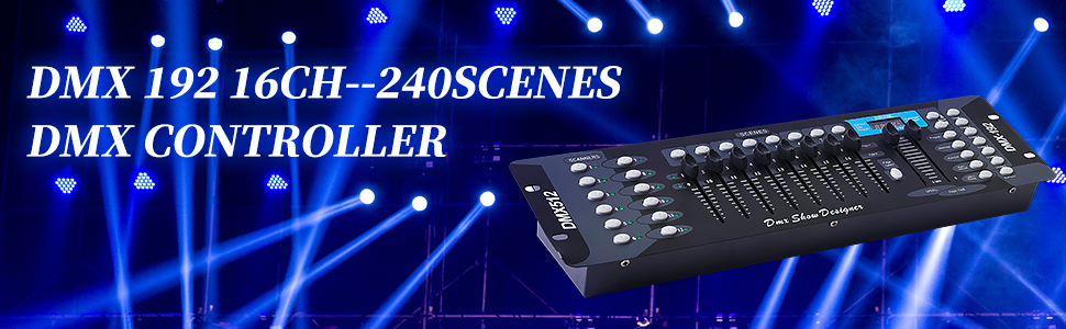 Amazon.com: DMX Controller 192 DMX 512 Controller DJ Lights Controller ...