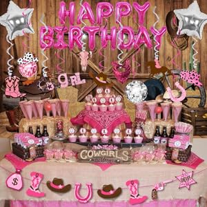 Amazon.com: Western Cowgirl Party Hanging Decorations, Disco Cowgirl ...