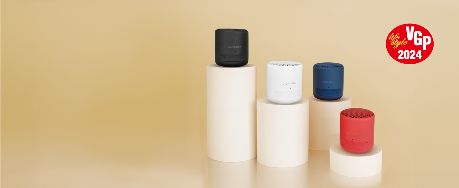 Amazon.co.jp: FUNLOGY Portable Mini（スピーカー/ポータブルスピーカー）【VGP2024受賞 / 防水対応/小型/Type-C 充電式/バッテリー 内臓 ...