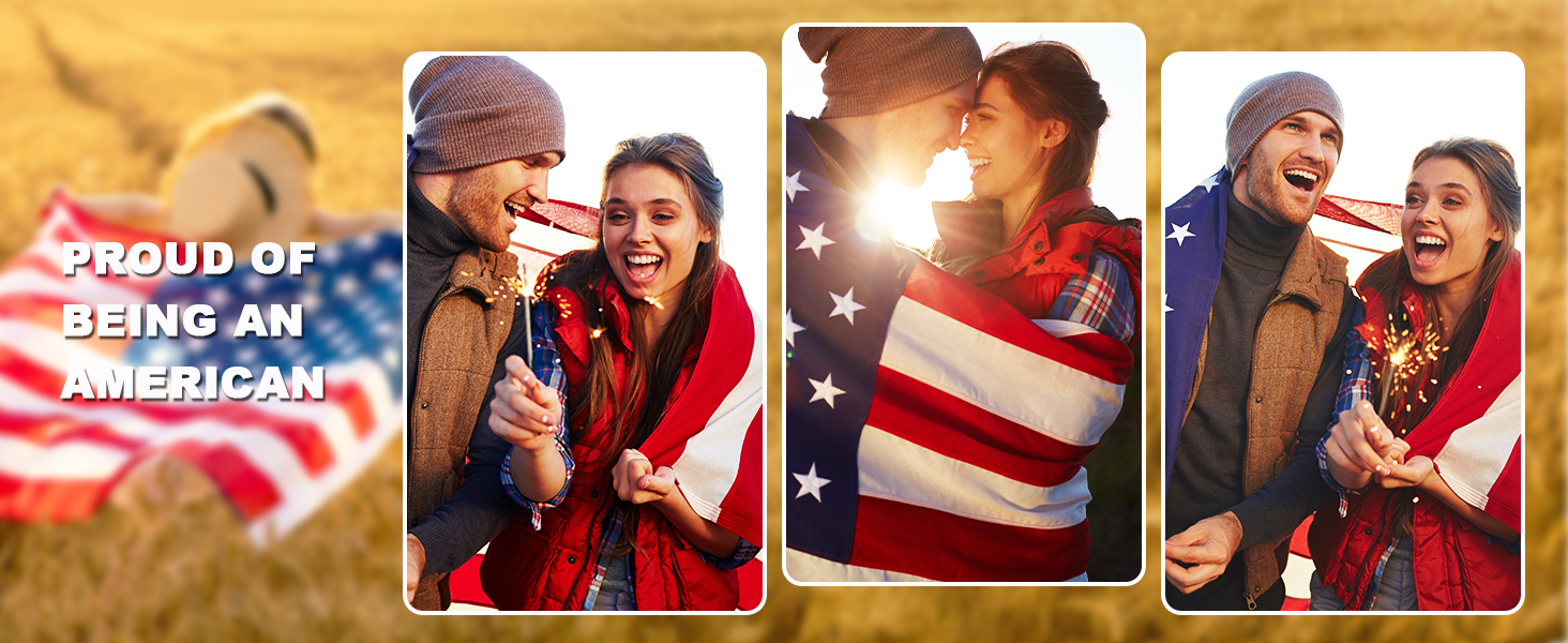 Amazon.com : Nylon Canvas American Flag 4x6 FT Luxury TearProof Series for Outside, Sturdy USA ...