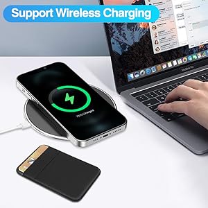 Amazon.com: SHANSHUI Wallet for Magsafe, Stretchy Magnetic Phone Wallet Card Holder for Back of ...