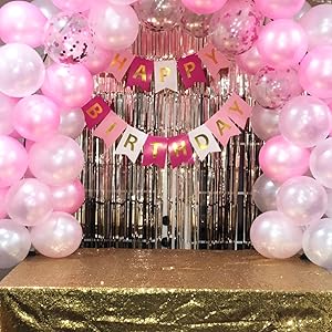 Amazon.com: Balloons Pink and White, 60 Packs 12 Inch Light Pink White Balloons with Confetti ...