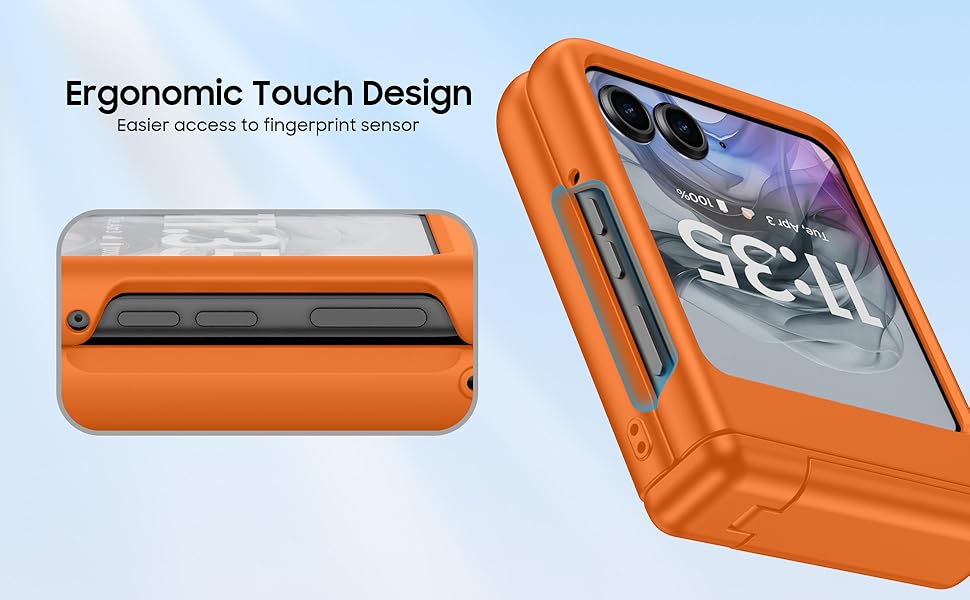 Amazon.com: MAKAVO for Motorola Razr 2024/2025 Case with Stand, Built-in Outer Screen Protector ...