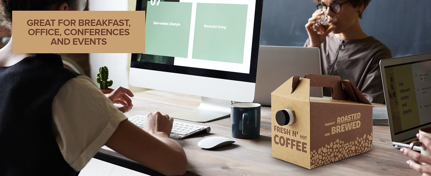 Amazon.com: Stock Your Home (10 Pack) 96 oz Disposable Coffee Box Dispensers, Insulated Hot Cold ...