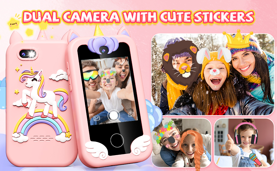 UCIDCI Unicorn Kids Phone Toy for Girls Age 3-5 Kids Learning Cell ...