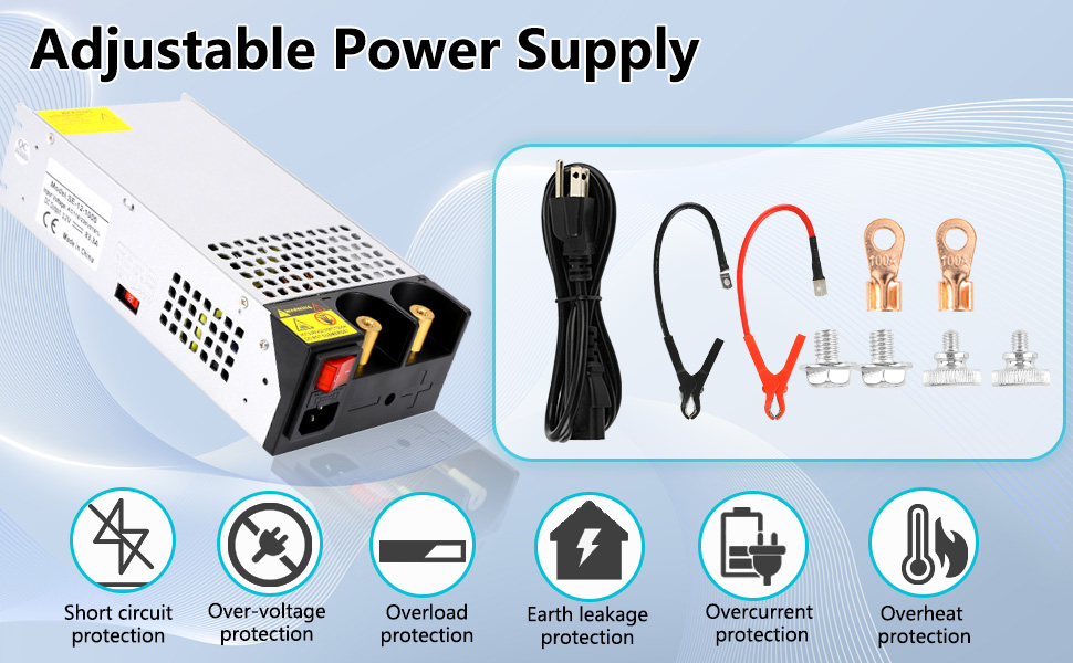 Amazon.com: VIXKPIRR DC 12V 100A 1200W AC to DC Converter - 110V Switch Power Supply Max 100A ...