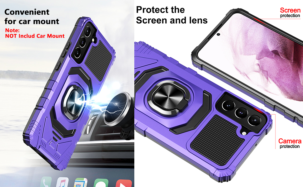 Amazon.com: Fucozan for Samsung Galaxy S22 Plus Case with Kickstand Ring Magnetic Holder ...