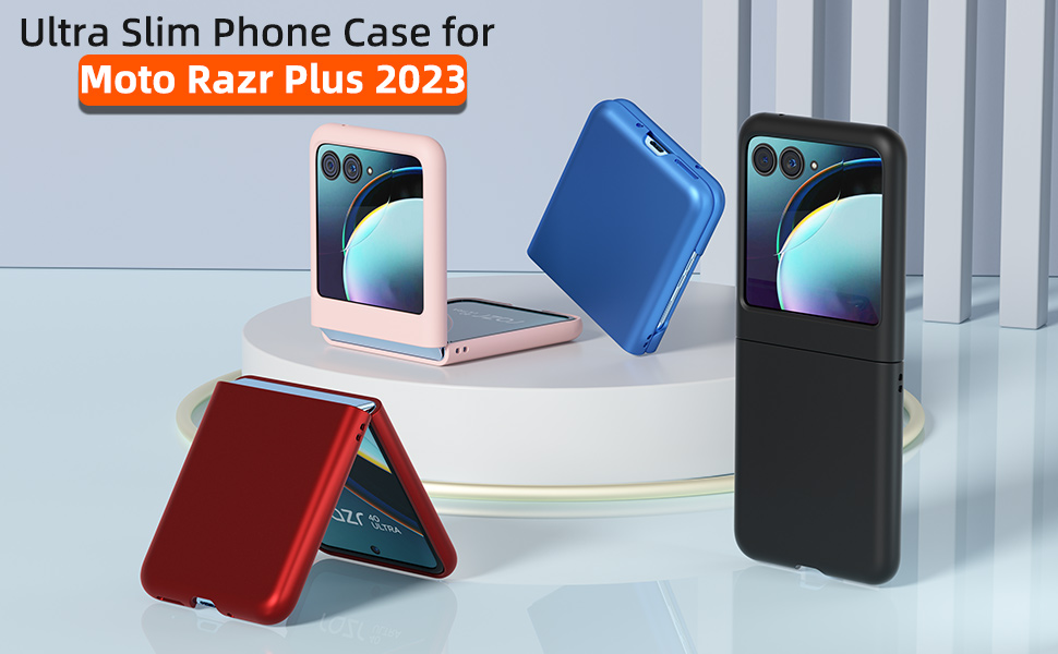 Amazon.com: Foluu Slim Fit Case for Motorola Razr Plus 2023, with 1 Pack Soft Inner TPU Moto ...