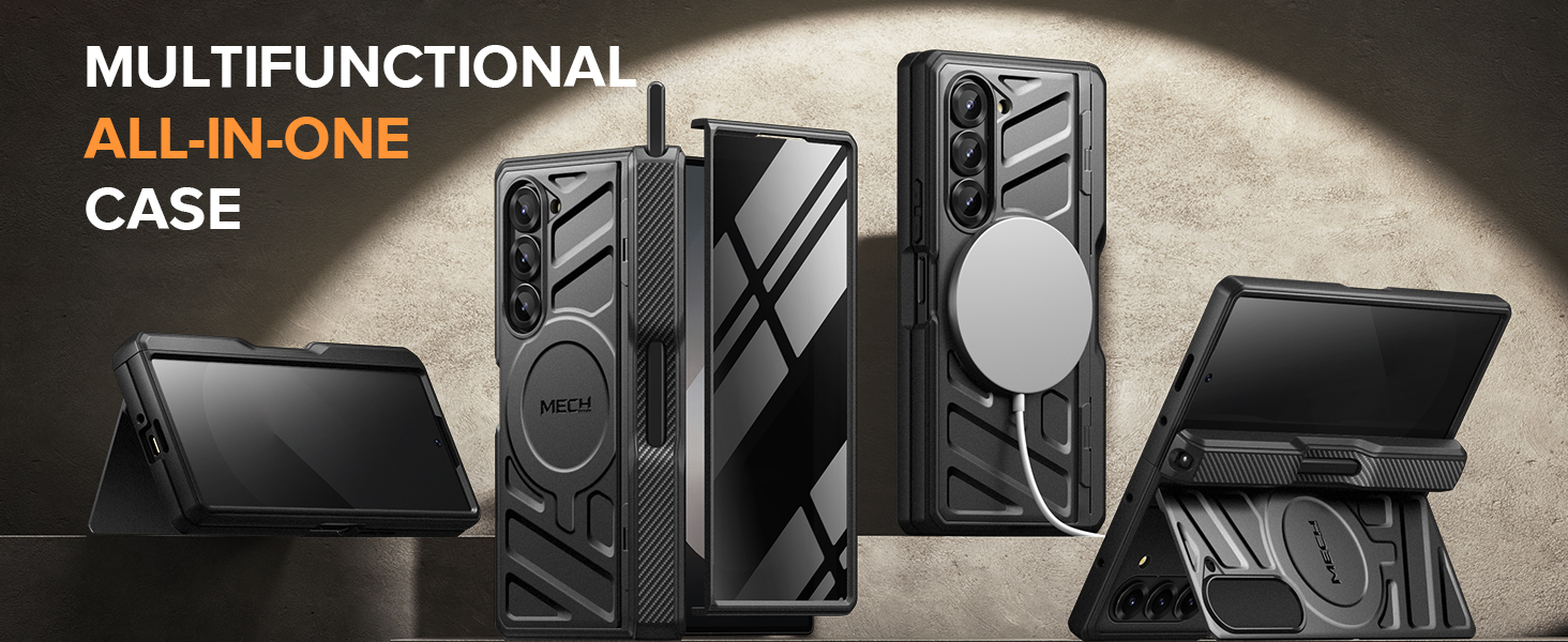 Amazon.com: TONGATE Magnetic for Z Fold 6 Case with S Pen Holder & Stand, [Compatible with ...